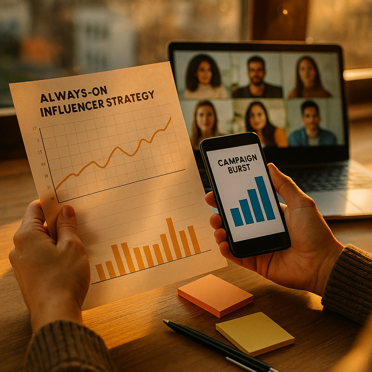 Always-On Influencer Strategy vs. Campaign Bursts Guide 2025