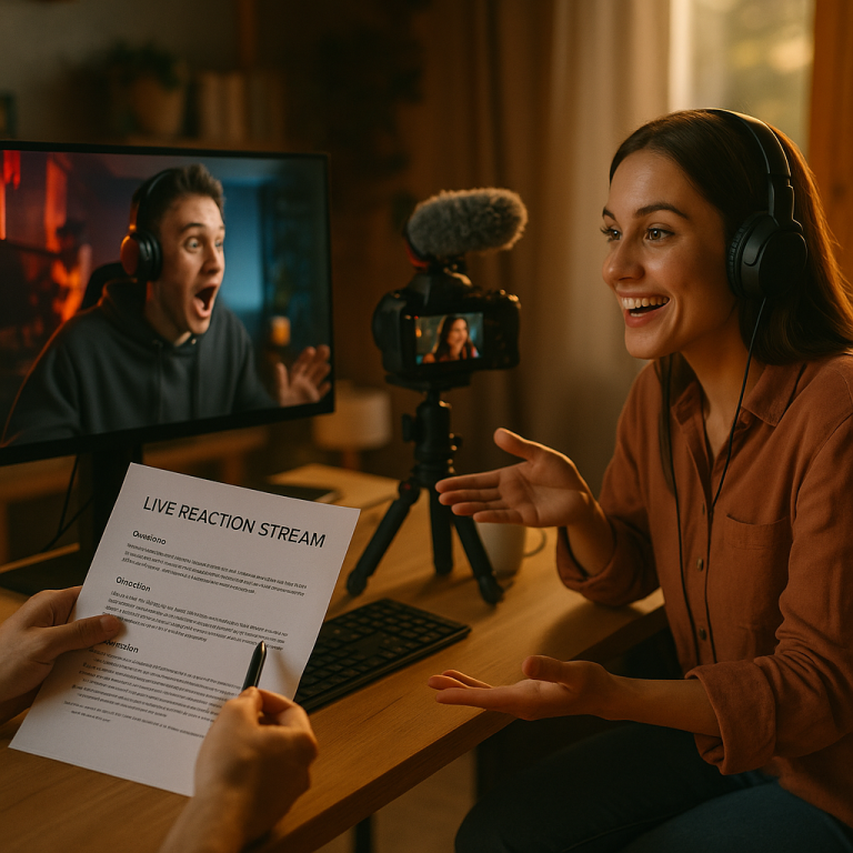 Live Reaction Stream Brief for Brand Simulcast Campaigns